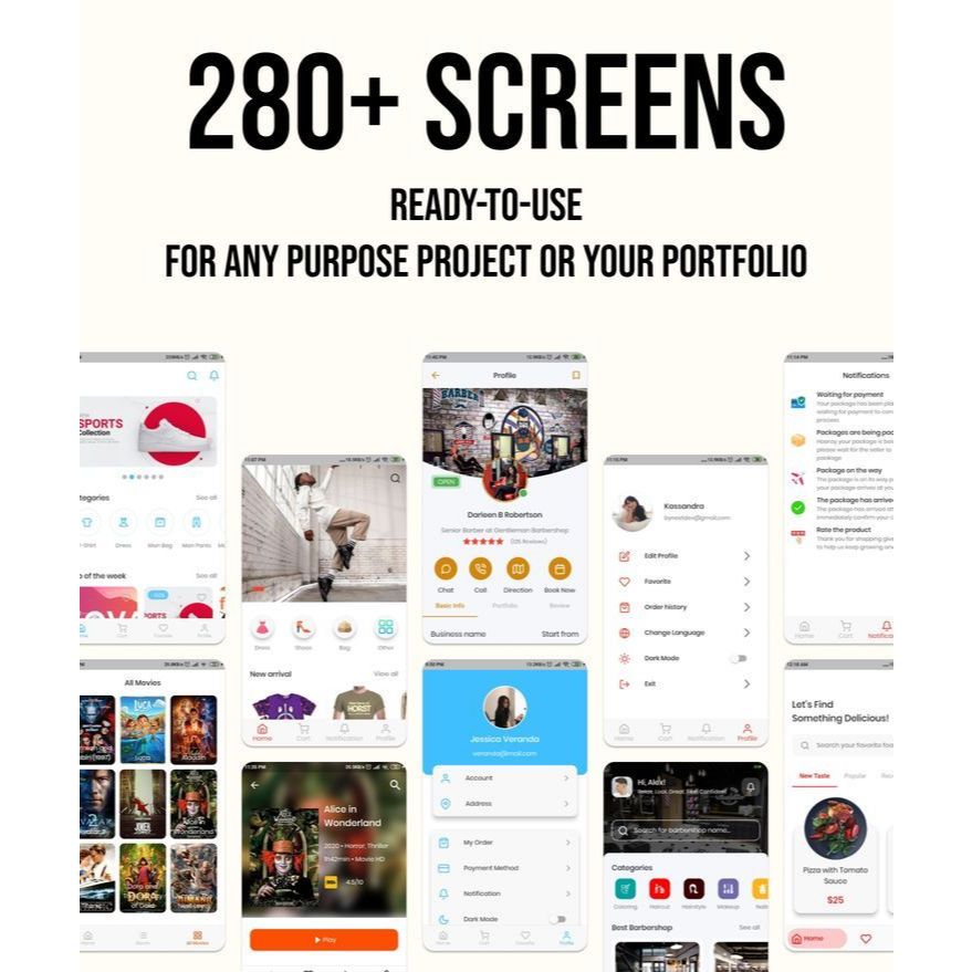 Jual Flutter UI Master Kit, Template Flutter Siap Pakai, UI Flutter ...