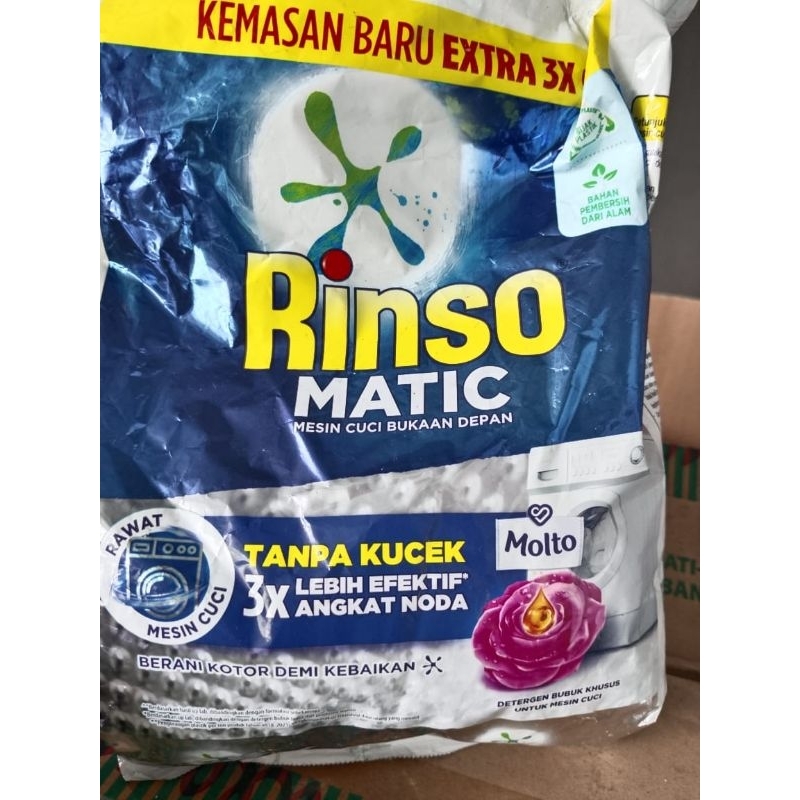 Jual RINSO MATIC + MOLTO 1kg - Deterjen khusus untuk Mesin Cuci ...