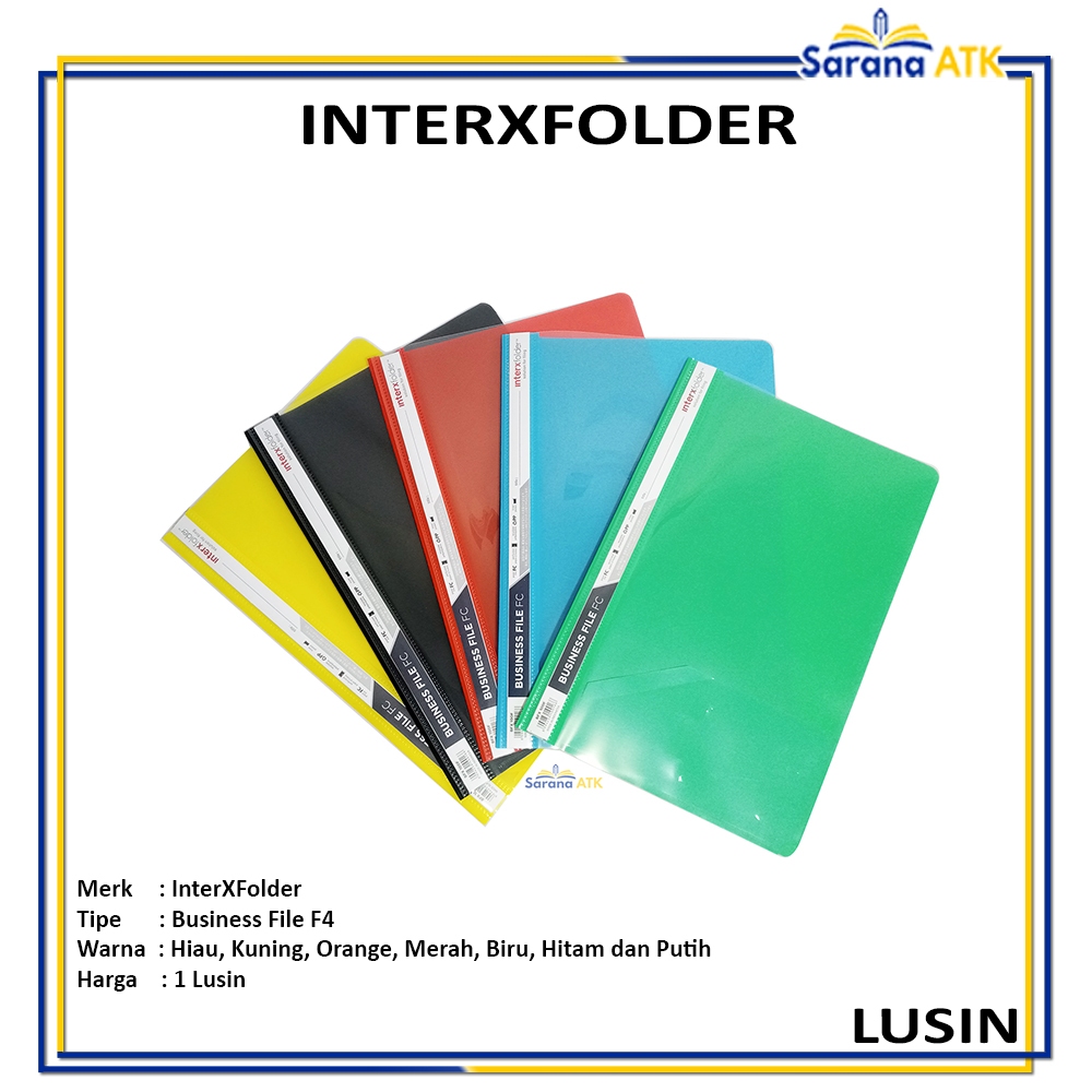 Jual INTERXFOLDER - Business File Map Plastik Ukuran F4 - LUSIN ...
