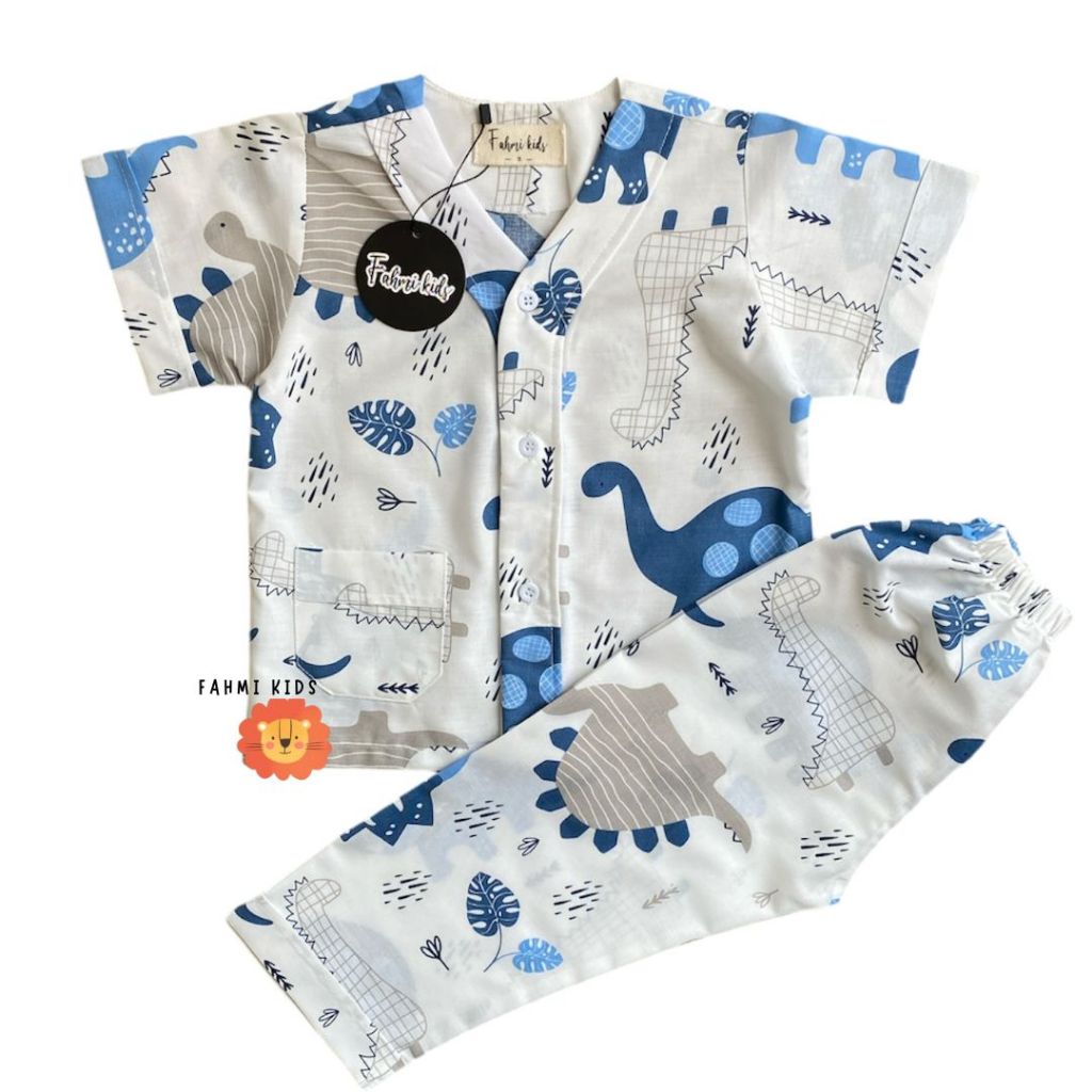 Jual Piyama Anak Premium Untuk Usia 1-10 Tahun Bahan Adem Tanpa Kerah ...