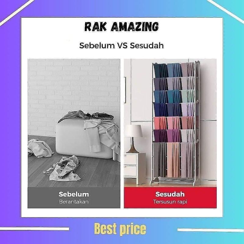 Jual RAK AMAZING SHENAR RAK SEPATU HIJAB JAJANAN RAK SERBAGUNA PORTABLE ...