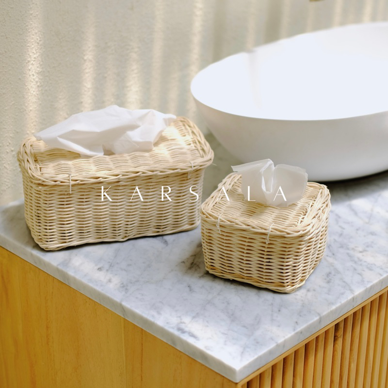 Jual KARSALA Rattan Tissue Box | Wadah Tisu Anyaman Rotan | Home Decor ...