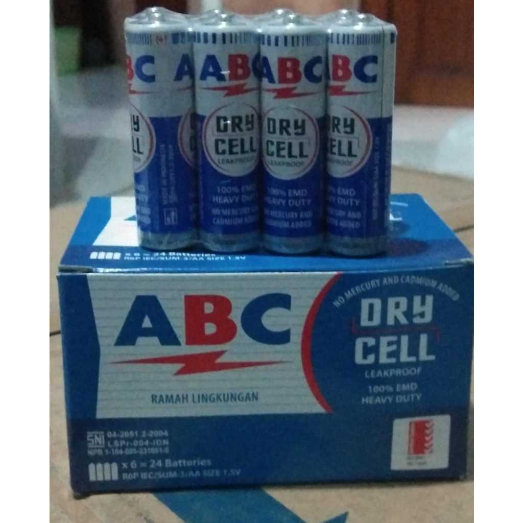 Jual Baterai Dry Cell ABC AA 1,5v isi 4 pcs | Shopee Indonesia