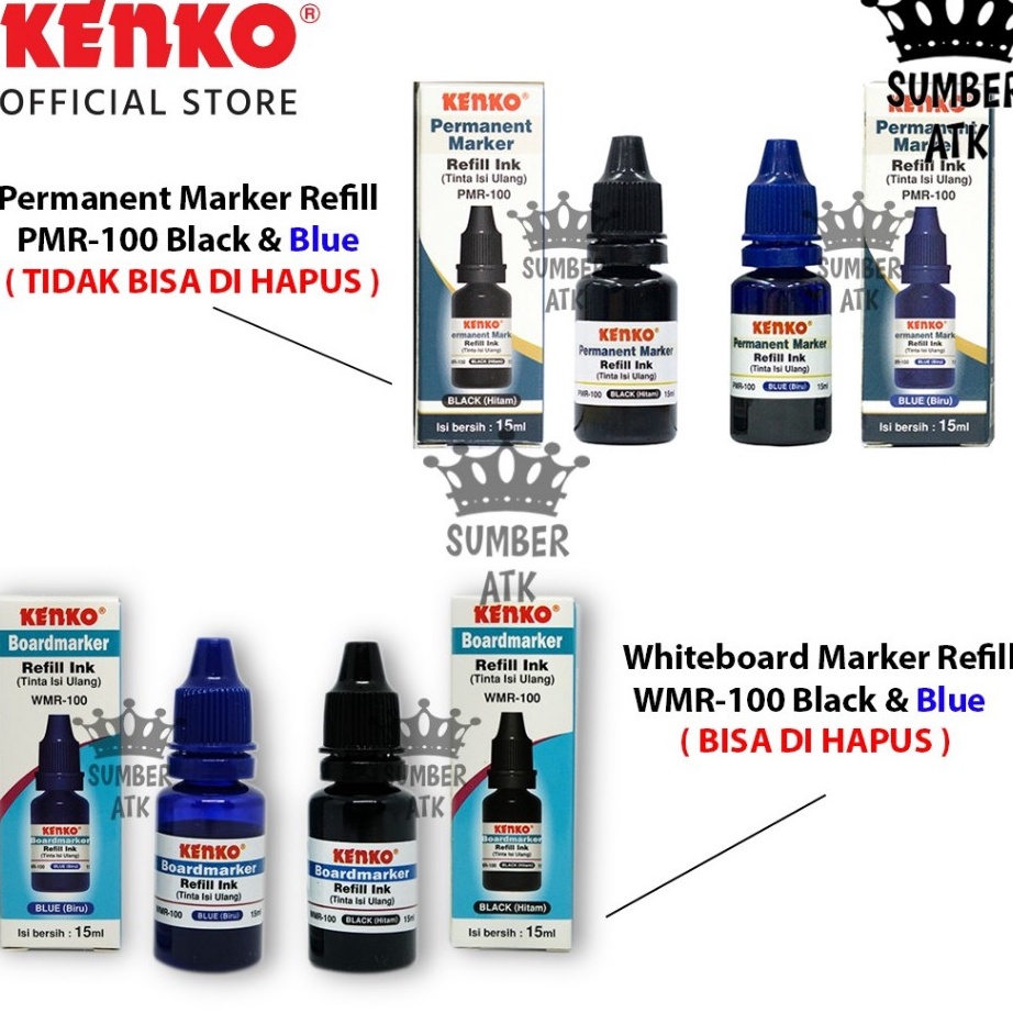 Jual HEMAT BESAR KENKO WHITEBOARD INK REFILL REFILL TINTA SPIDOL PAPAN ...