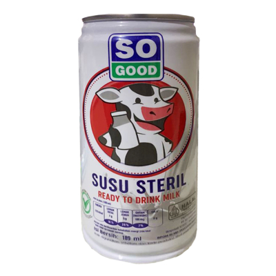 Jual Susu So Good Susu Steril Kaleng 189ML Susu Segar | Shopee Indonesia