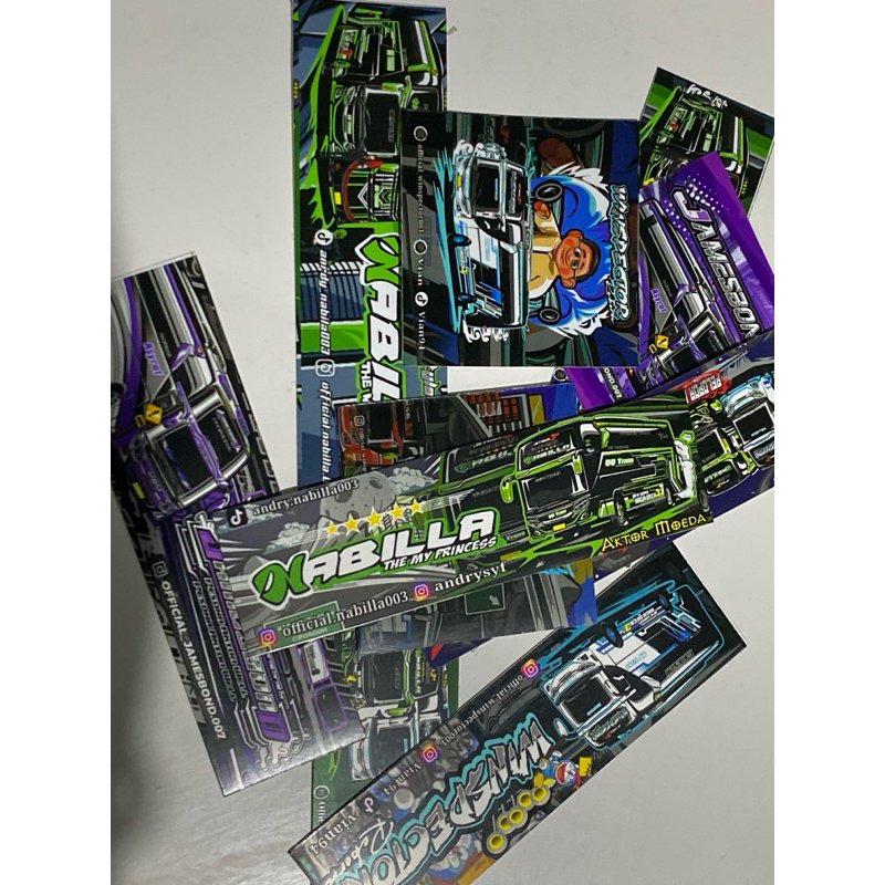 Jual stiker bus qq trans / stiker qqtrans / stiker bus random / stiker ...
