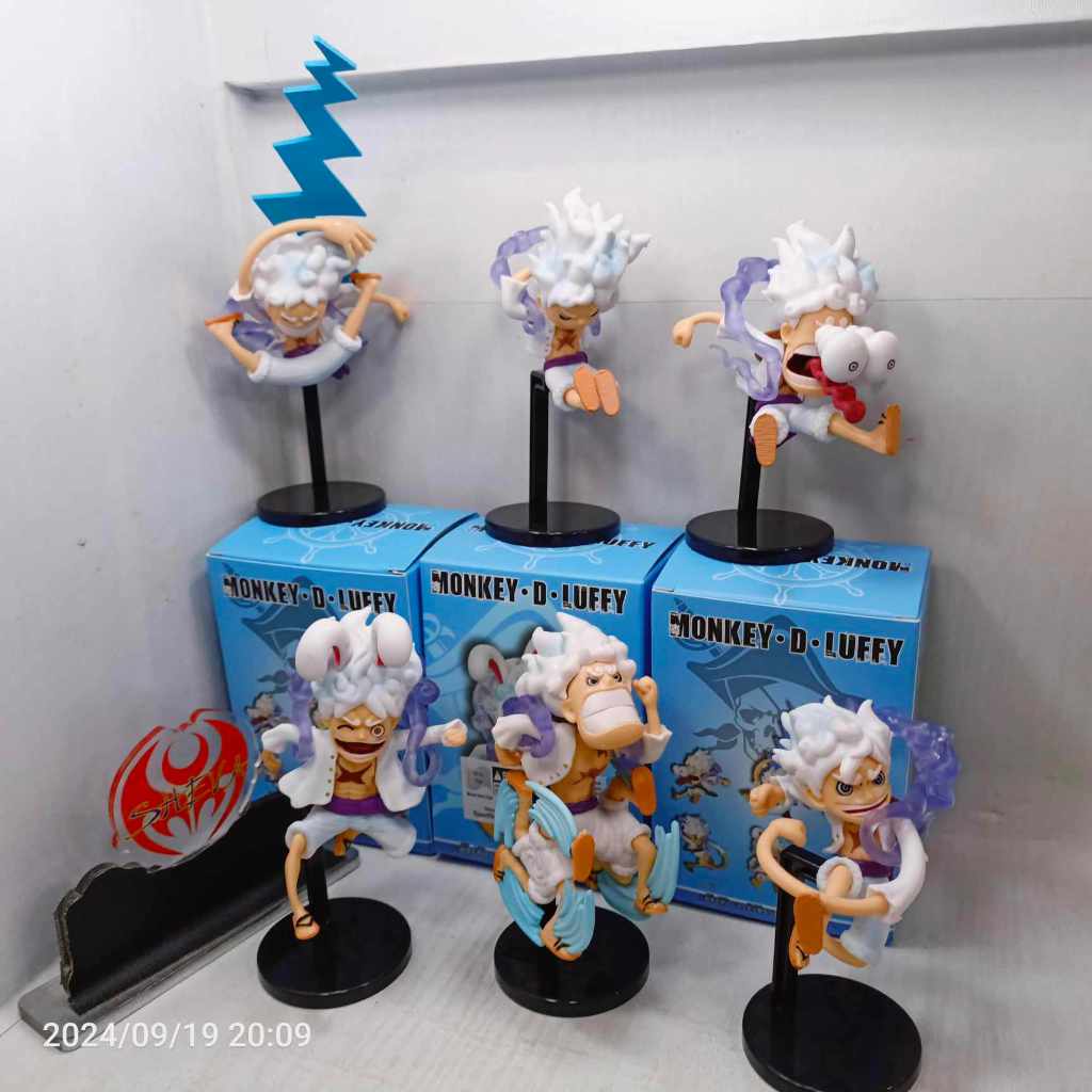 Jual Figure Luffy Gear 5 Chibi 11-12 cm set 6 Recast Onepiece | Shopee ...