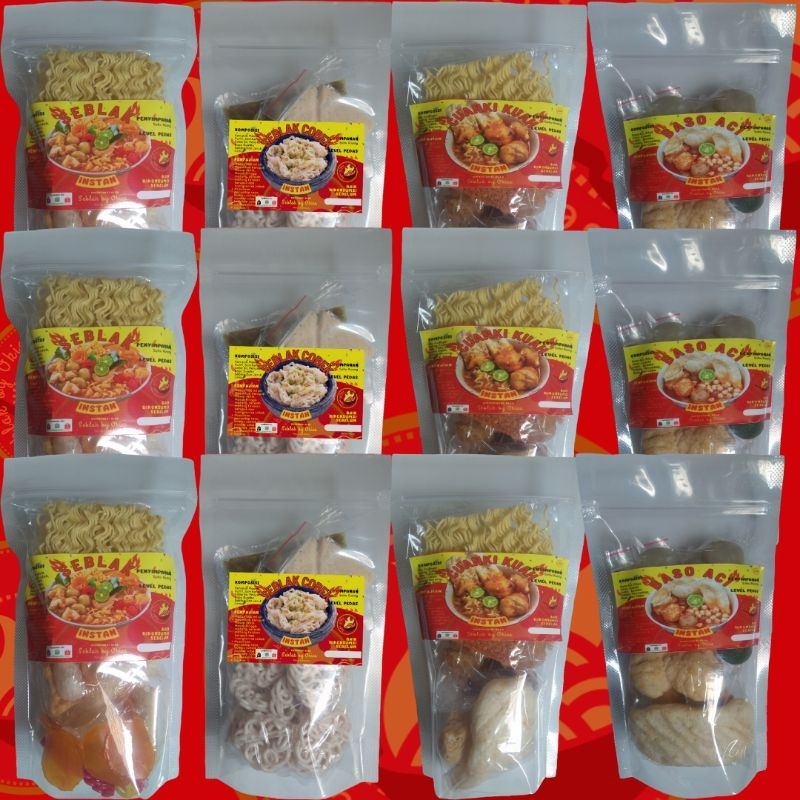 Jual Paket Reseller Isi 12 Bungkus (Seblak Instan/Baso Aci Instan ...