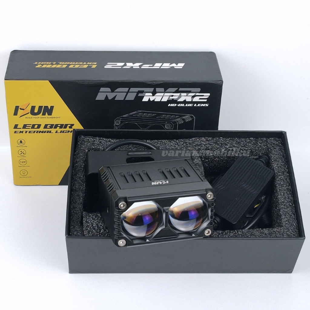 Jual [VRM] LED BAR MPX2 ISUN Blue-Lens 45W Premium SQL 2 Mata LASER GUN ...