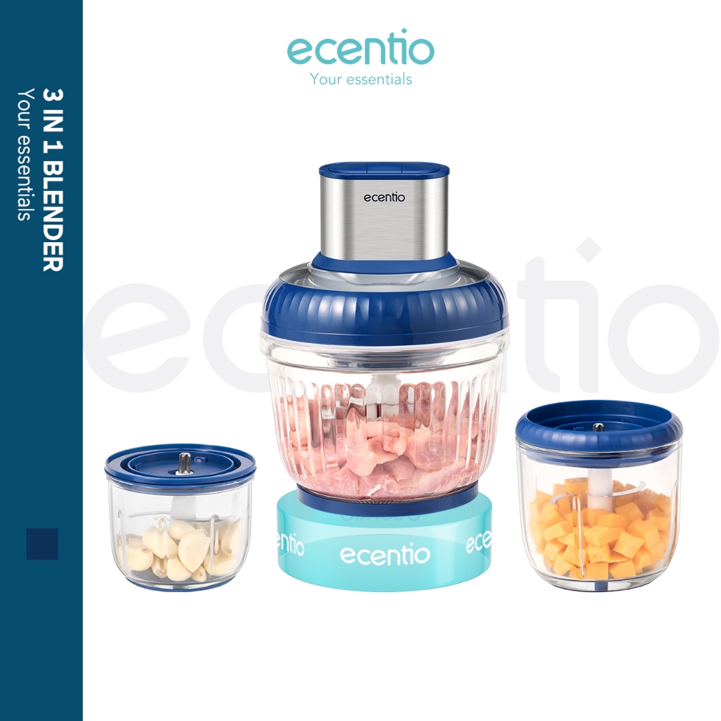 Jual ecentio 3 in 1 kaca Chopper blender 2500ml+800ml+450ml anak multi ...