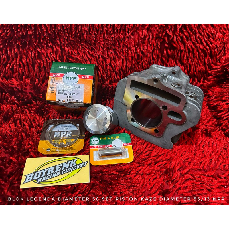 Jual BLOK LEGENDA BORE UP PISTON 53 54 55 KAZE 115CC - BOYRENK RACING ...