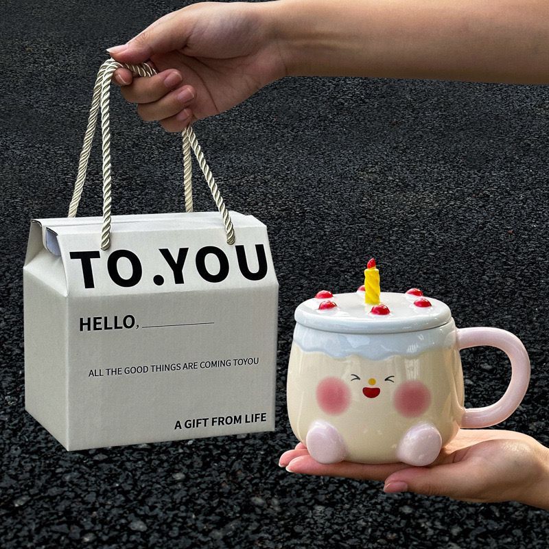 Jual Cutesy Mug + Gift Box / Hadiah Ulang Tahun Gelas Keramik Ceramic ...