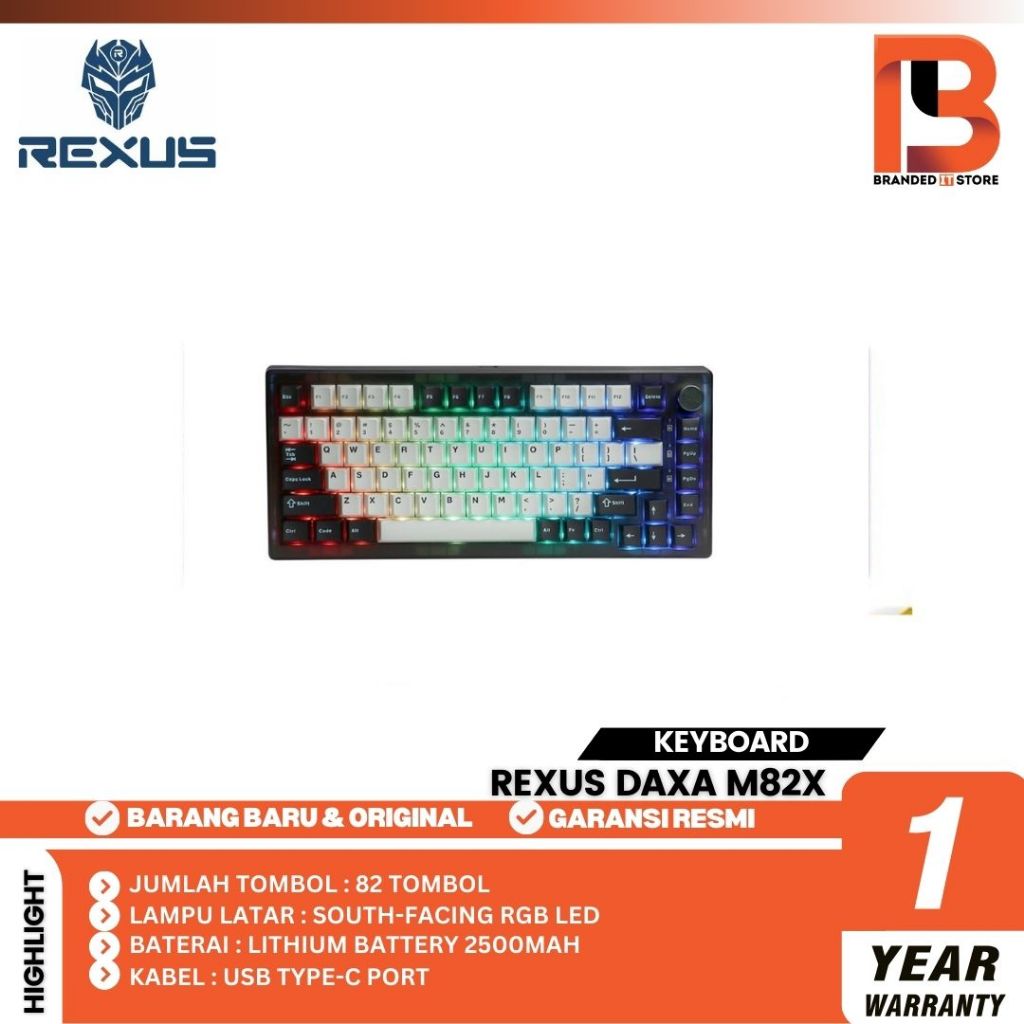 Jual REXUS DAXA M82X ULTIMATE MECHANICAL Gaming Keyboard ORIGINAL ...