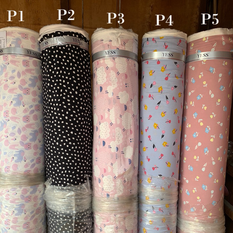 Jual bahan kain rayon/rayon premium/rayon viscose(harga tertera 50cm ...