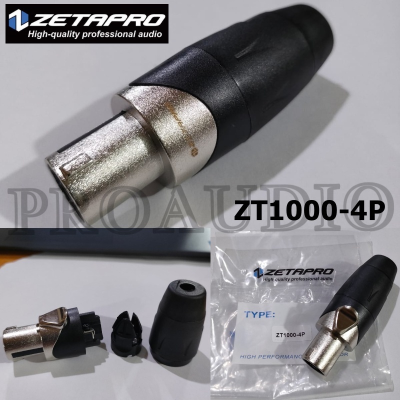 Jual Jack Speakon Male ZETAPRO ZT 1000 ORIGINAL/ Jack Spikon 4 pin ...