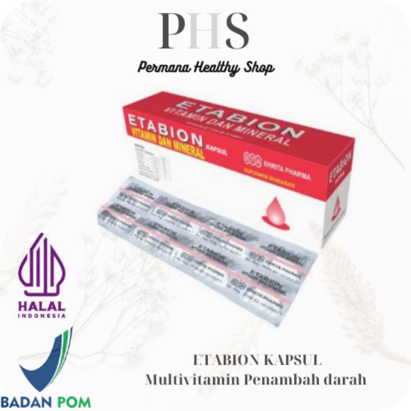 Jual ETABION Kapsul Vitamin dan Mineral Strip isi 10 Kapsul / Suplemen ...