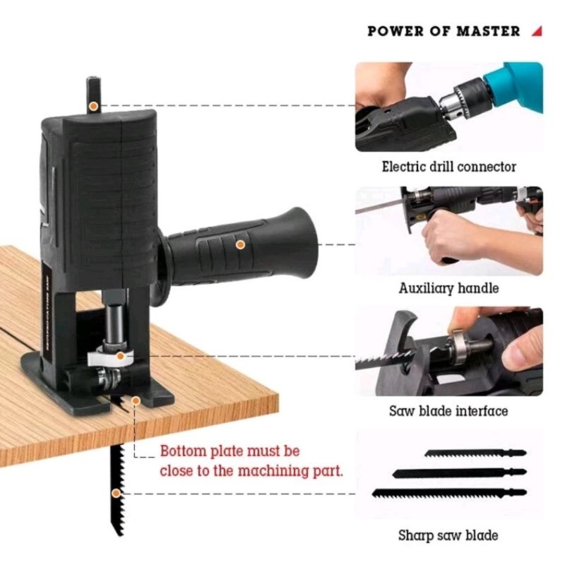 Jual adapter bor ke jigsaw / adaptor sambungan mesin bor ke mesin ...