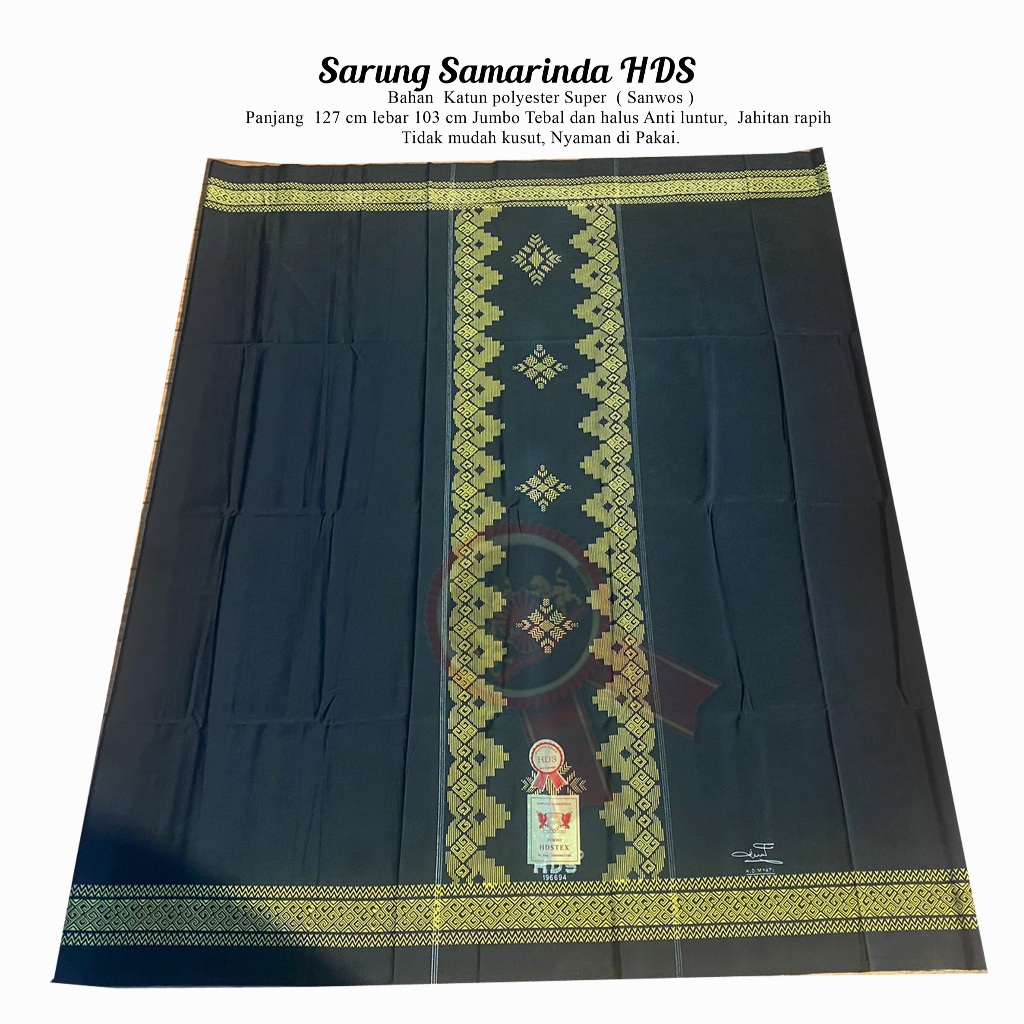 Jual SARUNG HDS HITAM POLOS | Shopee Indonesia