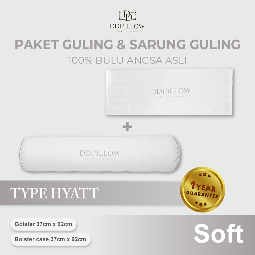 Jual Set 1 Guling Hotel Bulu Angsa Asli, Type Hyatt (SOFT) + Sarung Guling | Shopee Indonesia