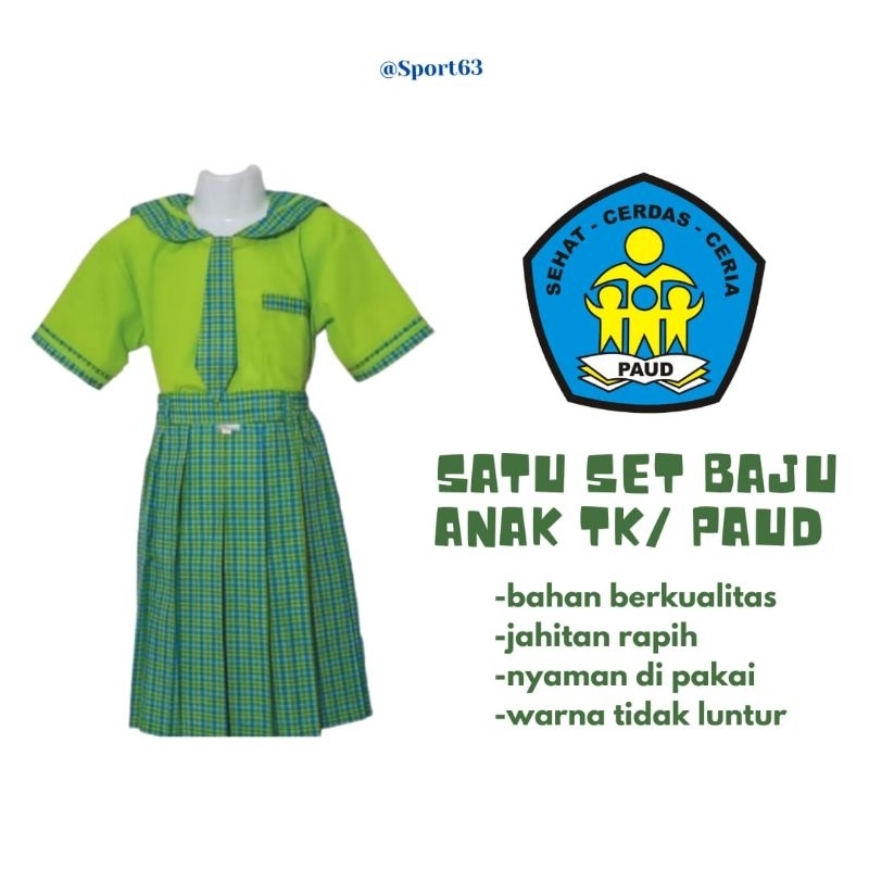 Jual Seragamm TK popeyee/seragam sekolah anak Paud/seragam sekolah anak ...