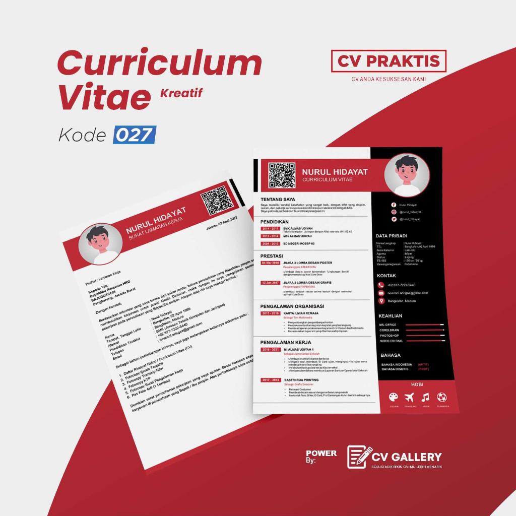 Jual DESAIN 027 | CV KREATIF | CURRICULUM VITAE | RESUME | CV PROFESIONAL | DAFTAR RIWAYAT HIDUP ...