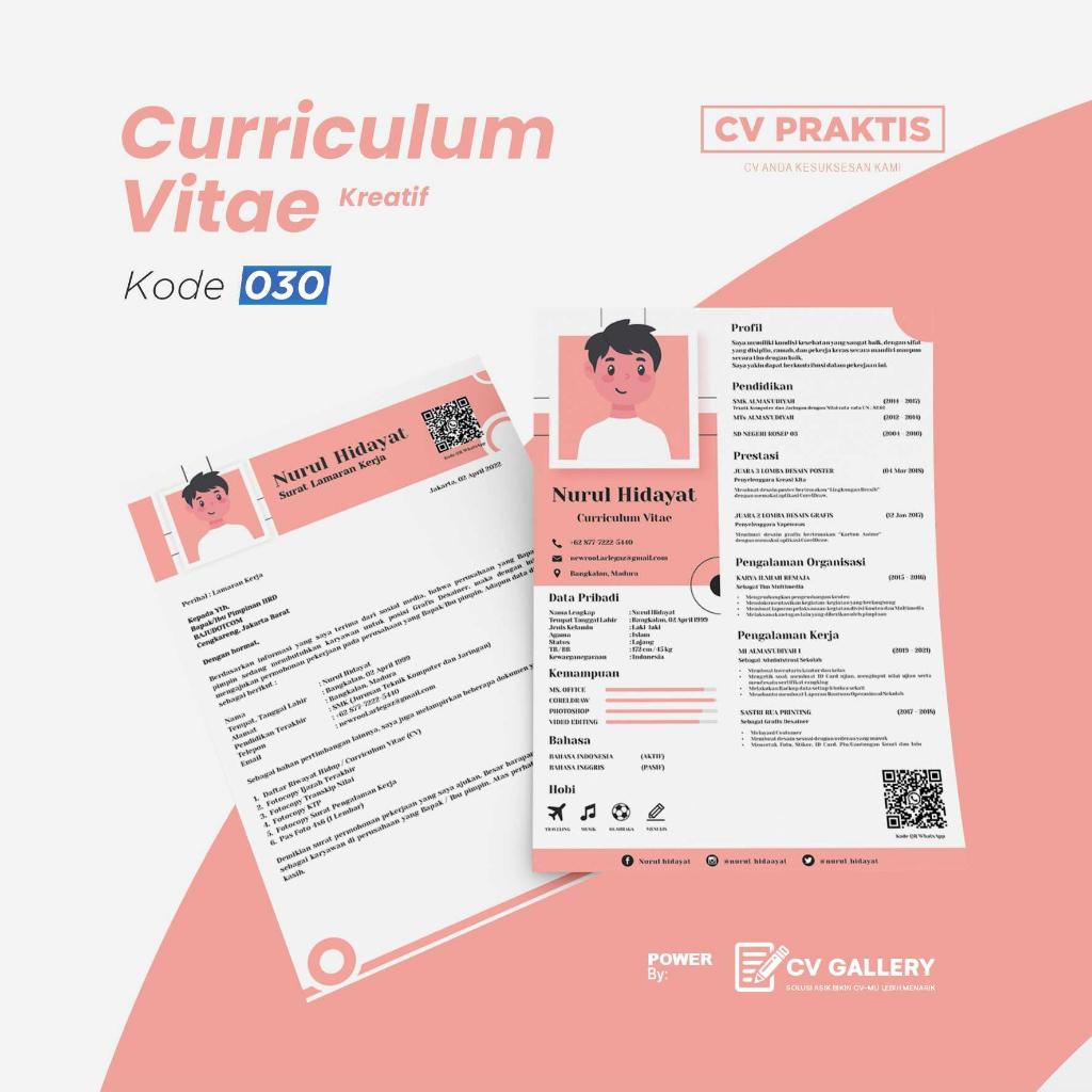 Jual DESAIN 030 | CV KREATIF | CURRICULUM VITAE | RESUME | CV PROFESIONAL | DAFTAR RIWAYAT HIDUP ...