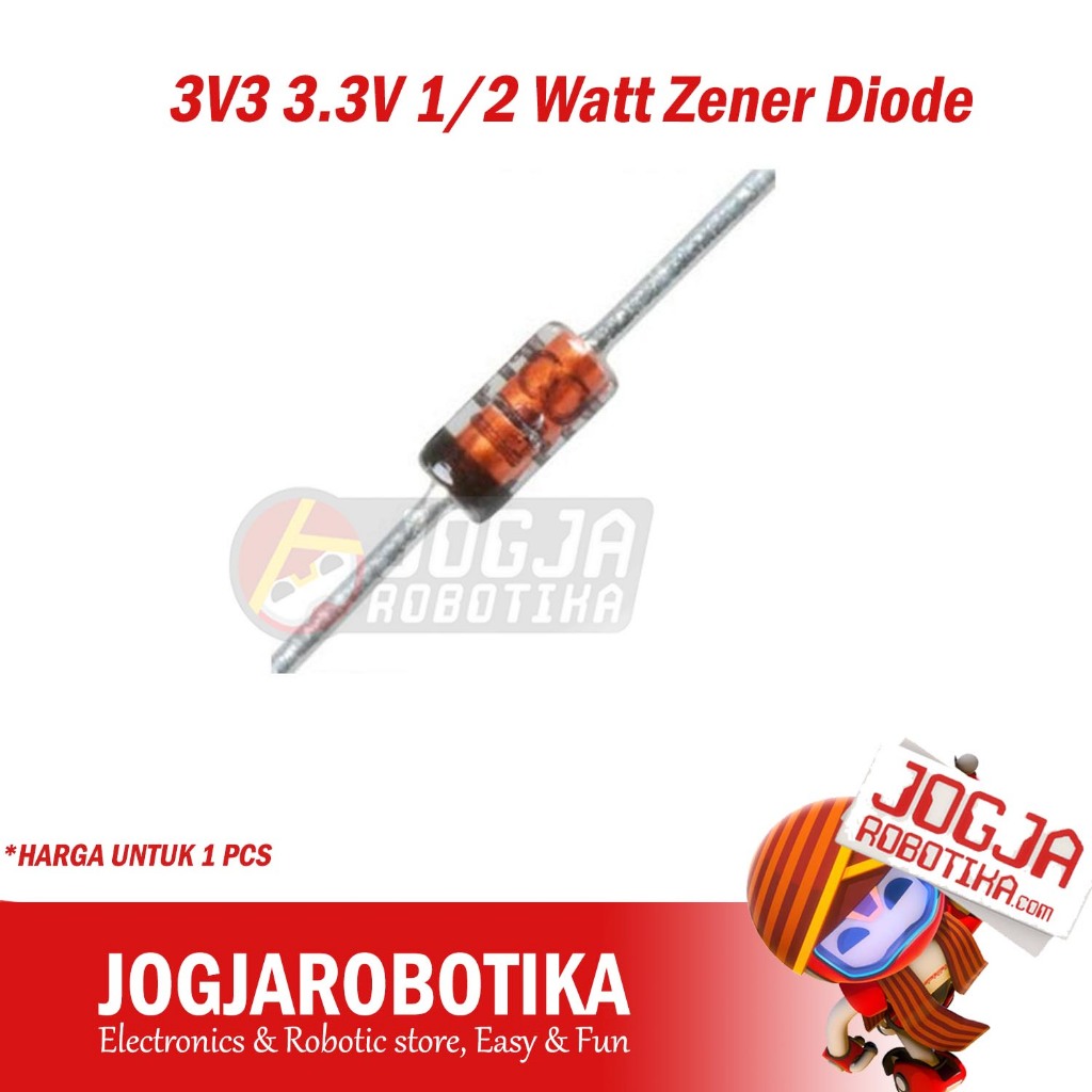Jual 3V3 3.3V 1/2 Watt Zener Diode | Shopee Indonesia