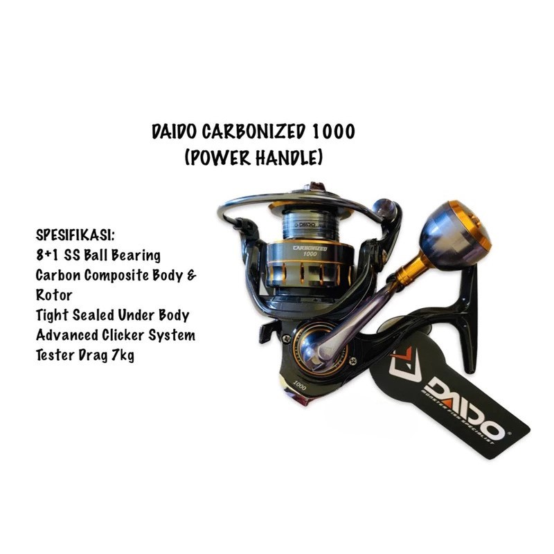 Jual Reel Daido Carbonized Body Carbon (Power Handle) | Shopee Indonesia