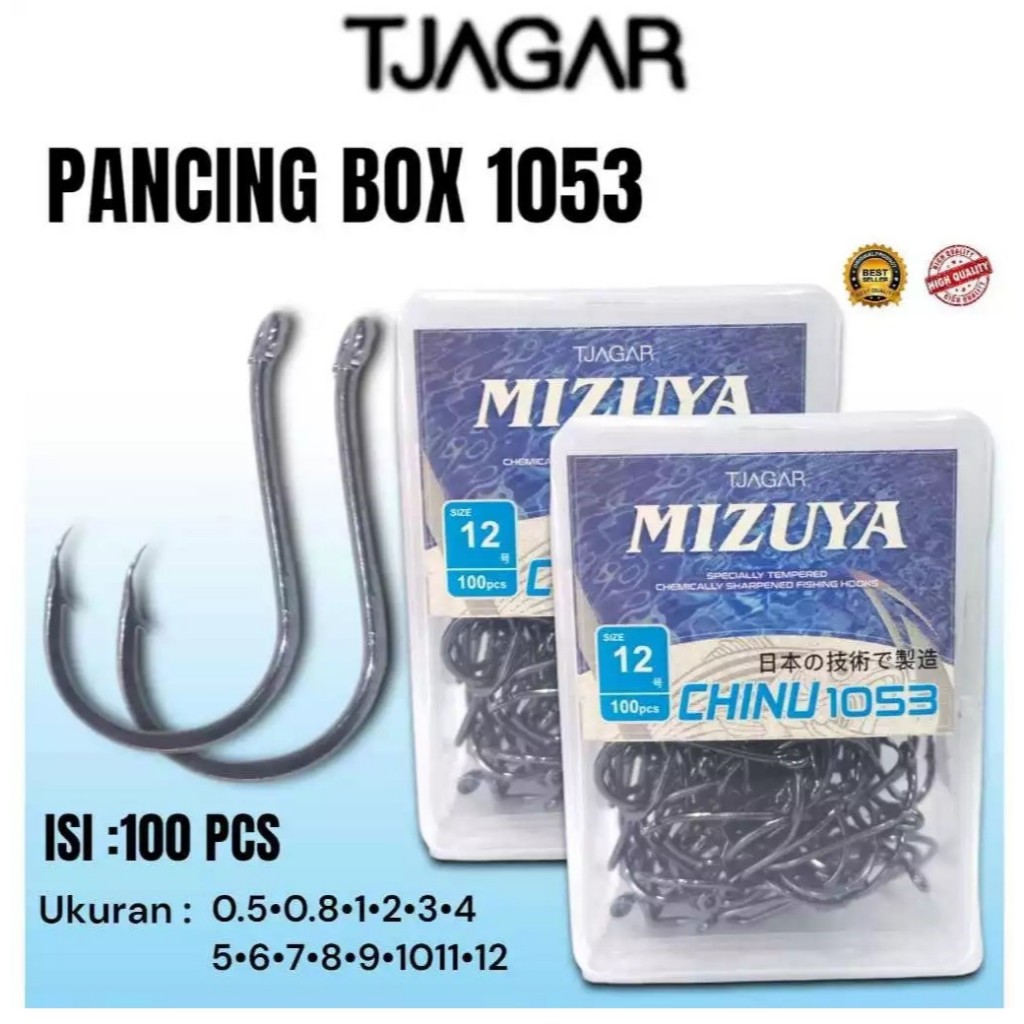 Jual Kail Tjagar Chinu 1053 Mizuya isi 100pcs per box mata pancing ...