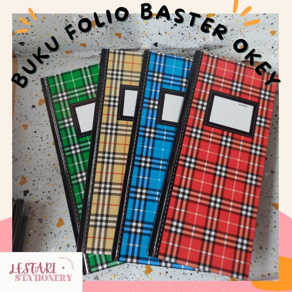 Jual Buku Folio Baster Okey 100 | Buku Baster | Buku 1/2 Folio | Buku Bergaris | Lestari ...