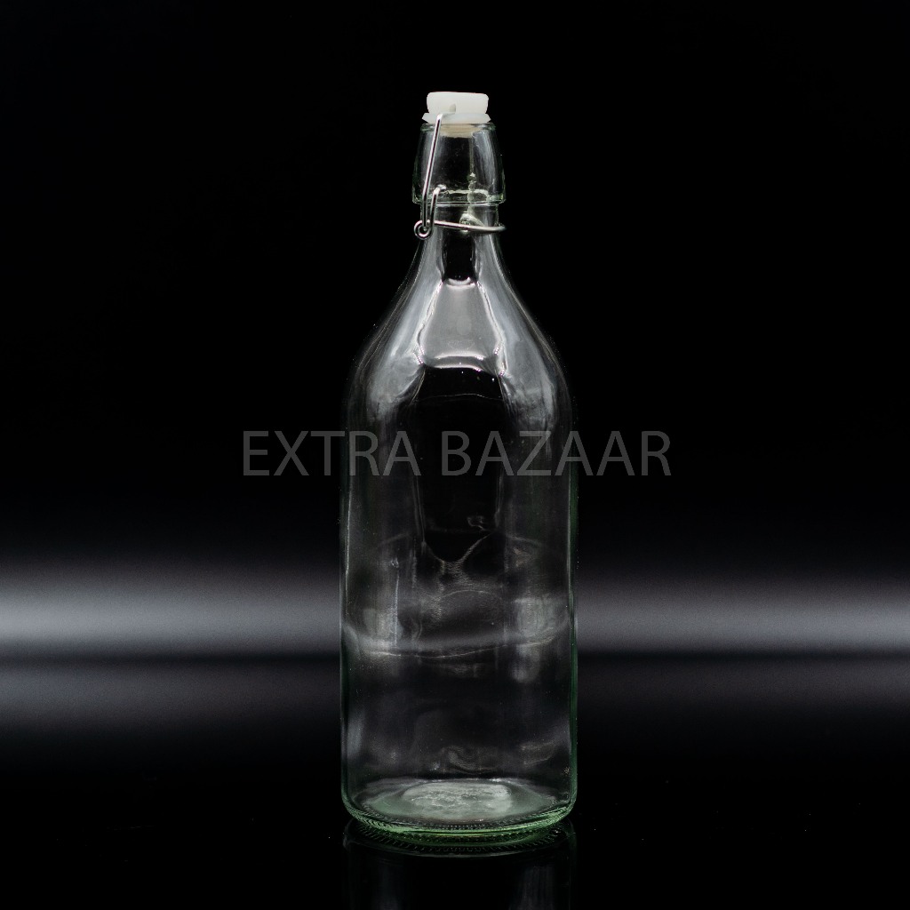 Jual Botol Kaca Swing 1 ltr / Botol Kaca Bulat 1 ltr | Shopee Indonesia