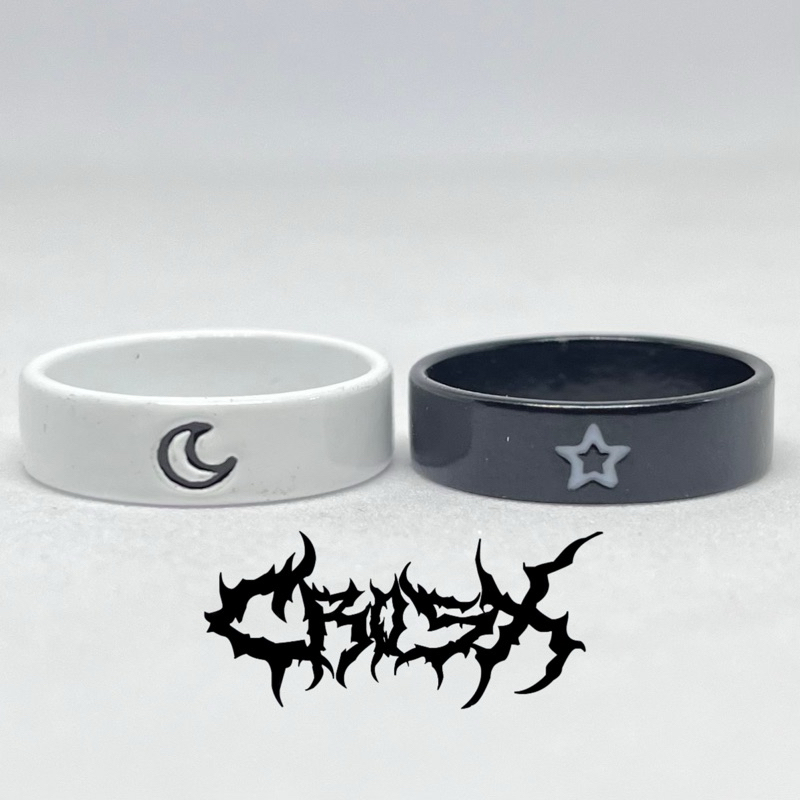 Jual NULO RING SET / CROSS RING / STAR MOON RING CINCIN HATI CINCIN ...