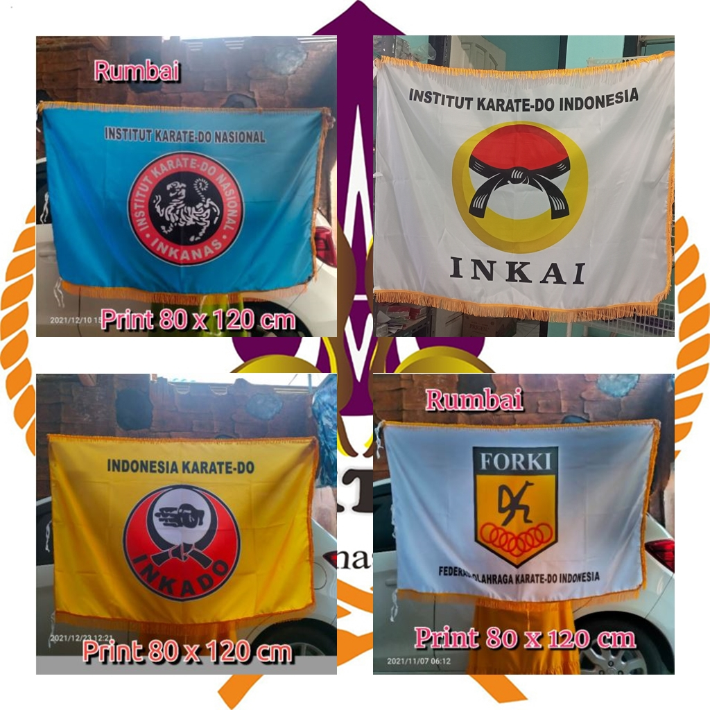 Jual Bendera Forki Inkai Inkanas Inkado Karate Indonesia | Shopee Indonesia