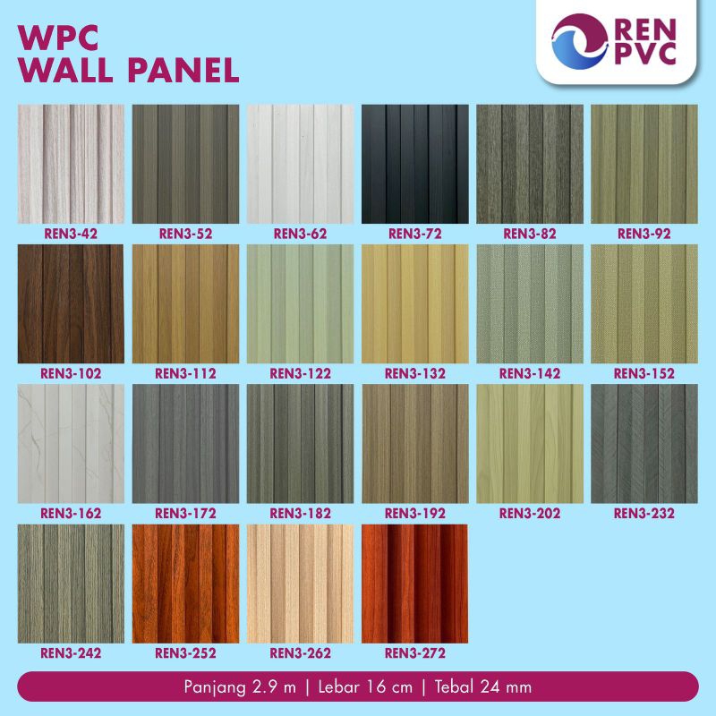 Jual REN PVC - Wall Panel WPC | 3D Wood Panel WPC 2CM | Shopee Indonesia