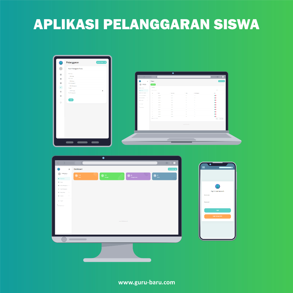 Jual Source Code Aplikasi Web Pelanggaran Siswa Responsive menggunakan ...