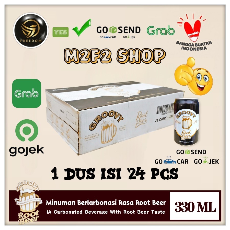 Jual Root Beer Groovy Original Can | Kaleng - 330 ml Kemasan Karton ...