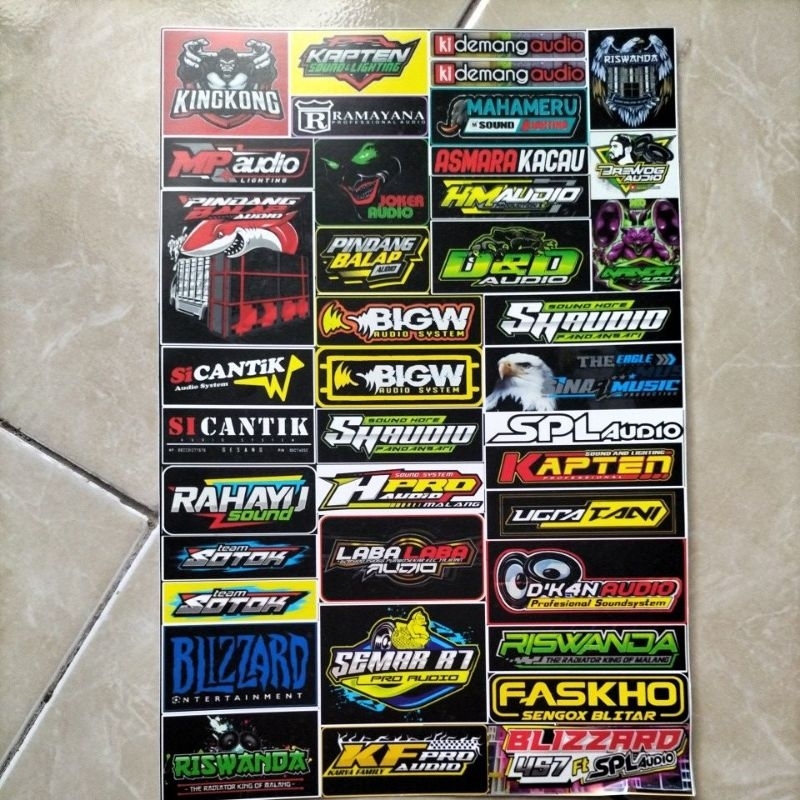 Jual Stiker Logo Audio Soundsystem Jawa timur 1 lembar | Shopee Indonesia