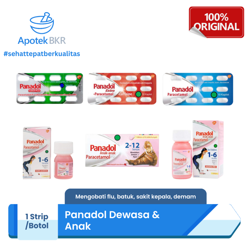 Jual Panadol Tablet & Sirup - Meredakan Sakit Kepala, Nyeri, Demam ...