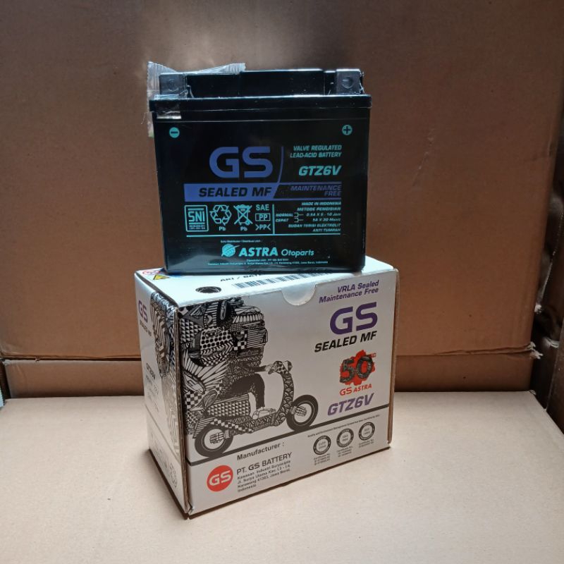 Jual Aki Motor GS ASTRA GTZ6V ORIGINAL | Shopee Indonesia