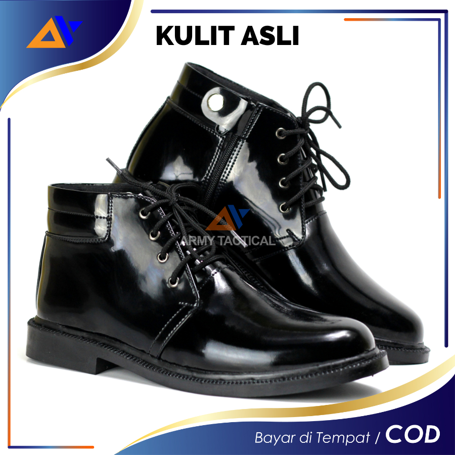 Jual Sepatu PDH Kulit Asli 03 TNI AD Dinas Polri Polisi Security Satpam ...