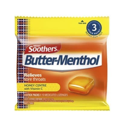 Jual Nestle Soothers Butter-Menthol Honey Vitamin C - 30 Lozenges ...