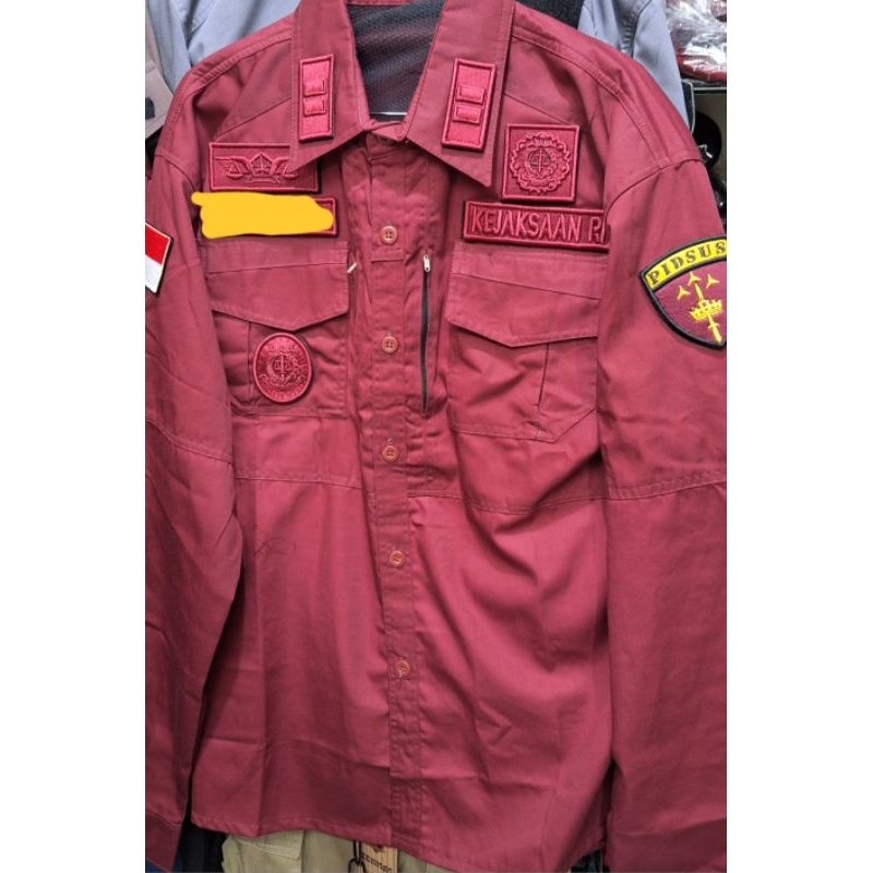 Jual kemeja lapangan jadi , PIDSUS bhn drill bagus adem.komplit bordir ...