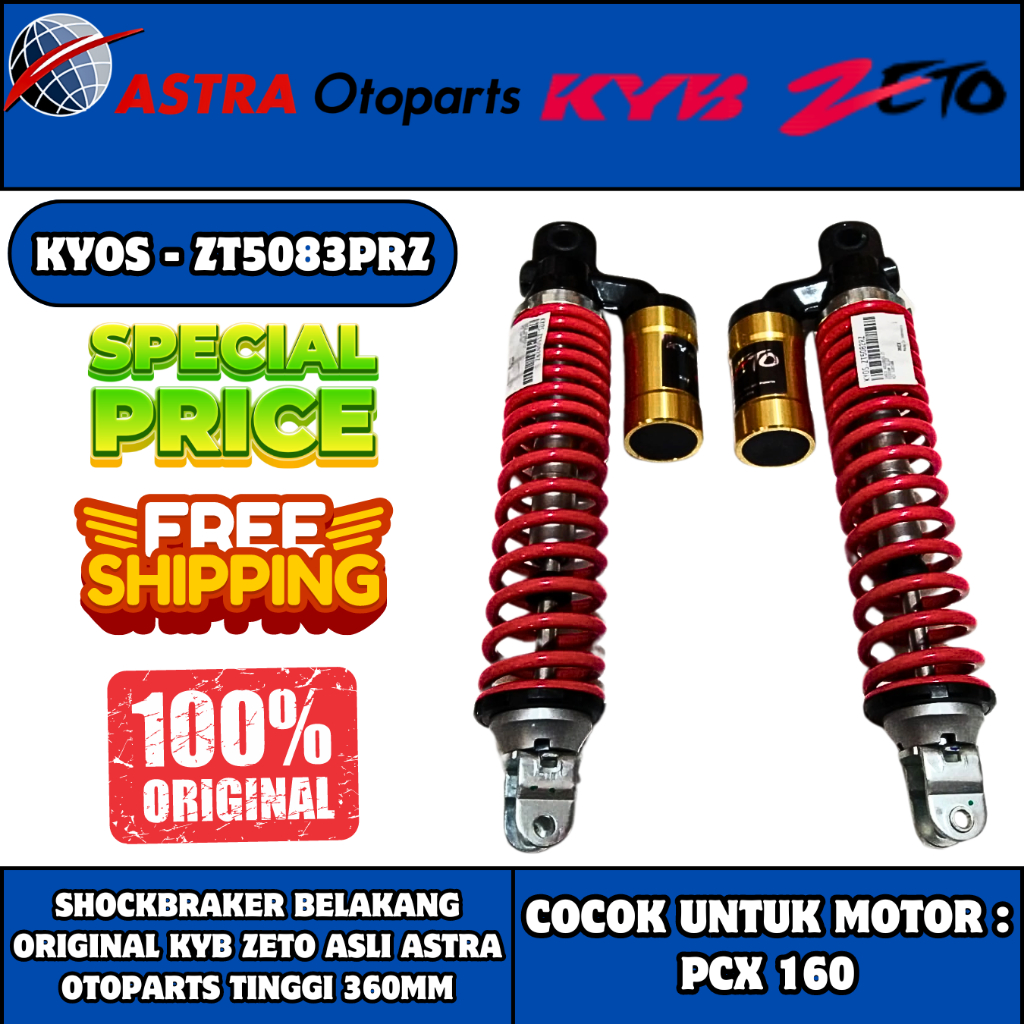 Jual Shockbreaker Shock Belakang Motor Honda PCX 160 KYB ZETO TABUNG/SUBTANK ORIGINAL KAYABA ZT ...
