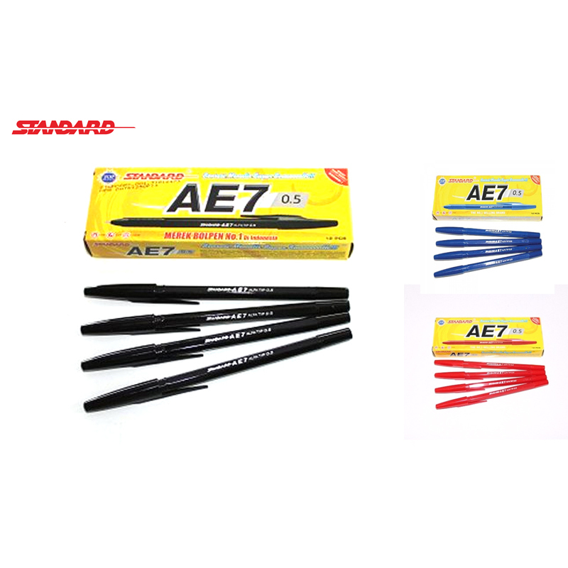 Jual PULPEN PENA PEN BALLPOINT STANDARD AE7 | Shopee Indonesia