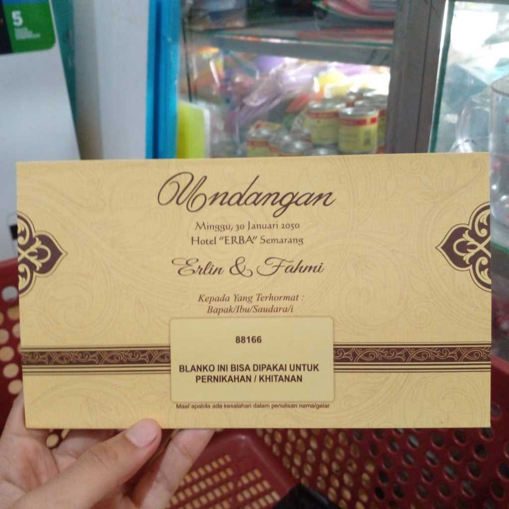 Jual print UNDANGAN NIKAH ERBA 88166 PERNIKAHAN SUNAT SUNATAN KHITAN ...