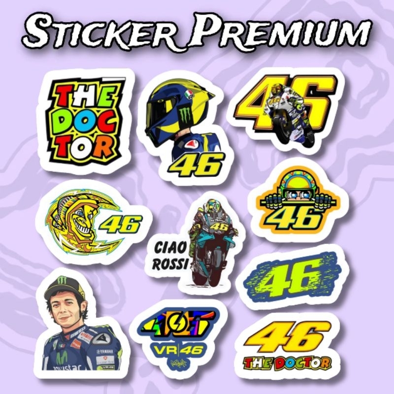 Jual Sticker Rossi VR46 Pack isi 10 pcs vinyl waterproof | Shopee Indonesia