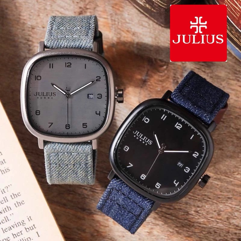 Jual Jam Tangan Julius Original JAH-123 Kotak Denim Korea Elegan Pria ...