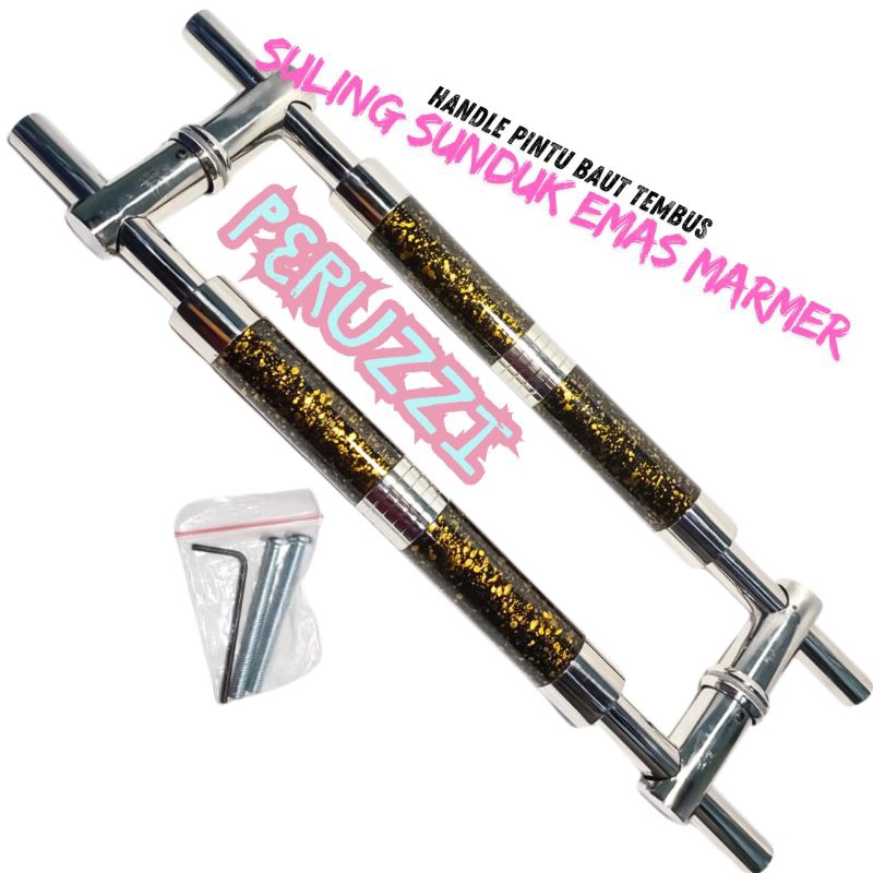 Jual Handle Gagang Pintu Rumah Minimalis Baut Tembus SULING SUNDUK EMAS ...