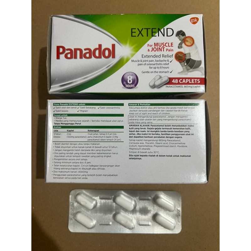 Jual Panadol Extend Untuk Sakit Otot & Sendi Caplet 665mg 6 & 12 Kaplet ...