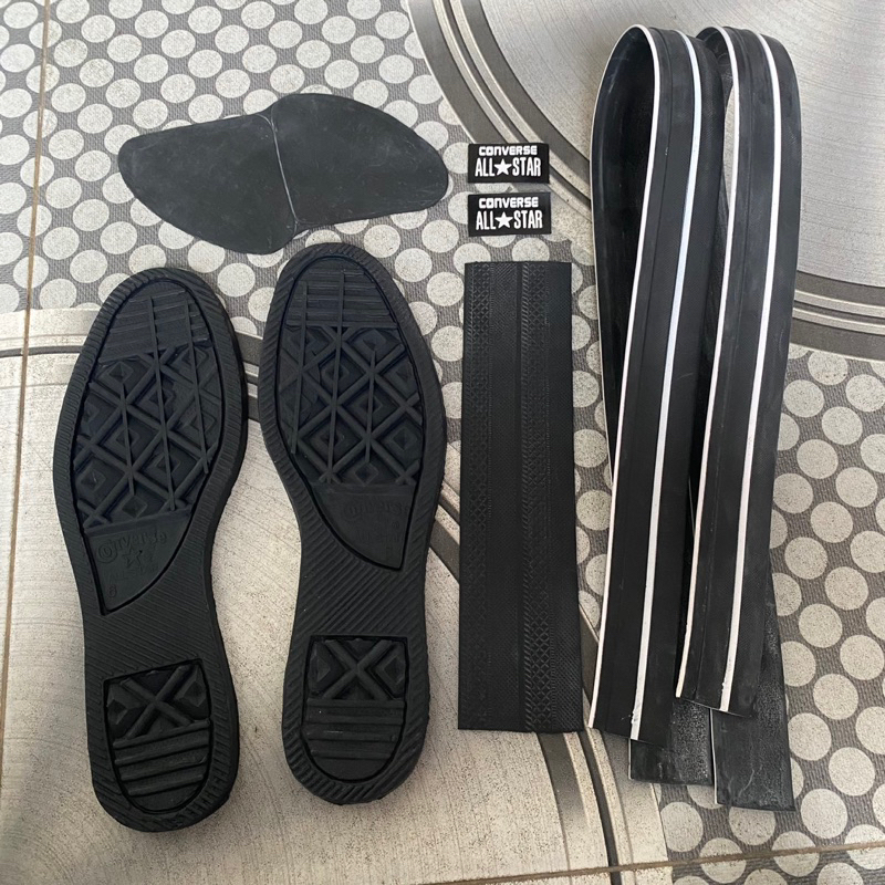 Jual Paket Komplit!!! Outsole C0NVERSE Black Foxing Black Lis Putih ...